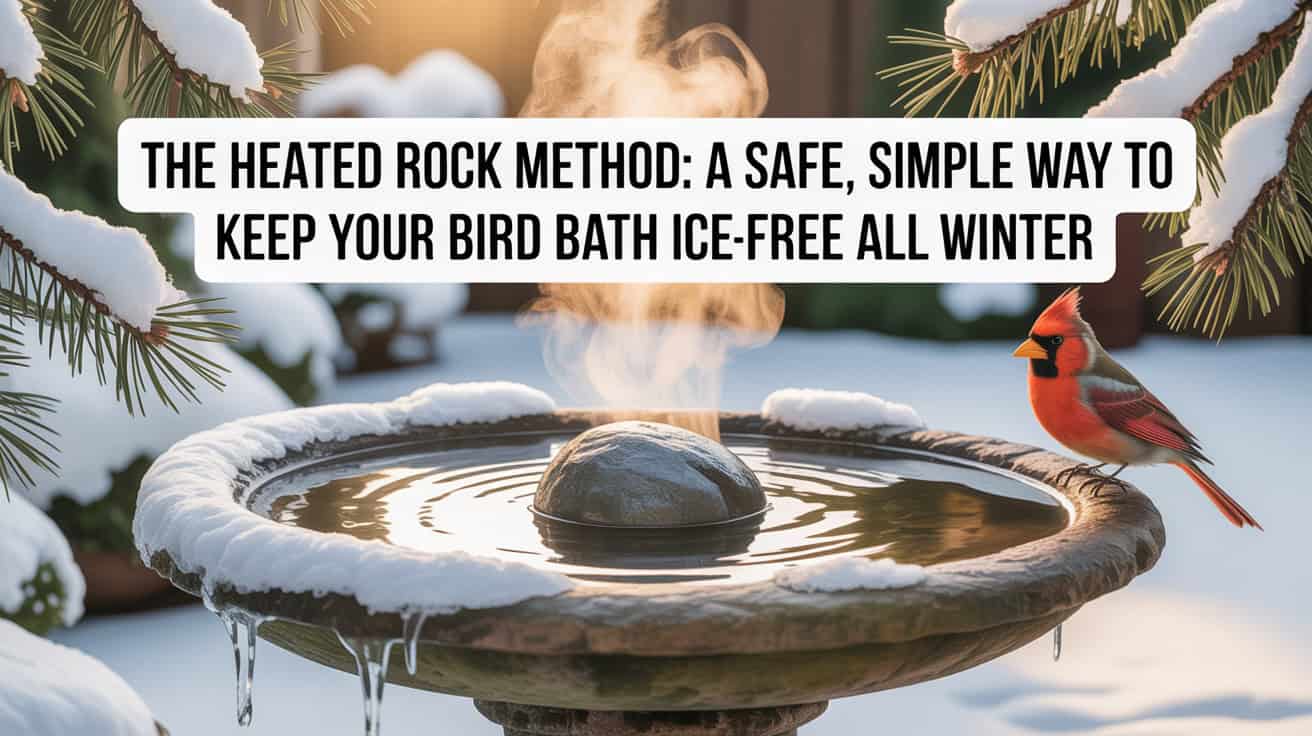 The Heated Rock Method: A Safe, Simple Way to Keep Your Bird Bath Ice ...