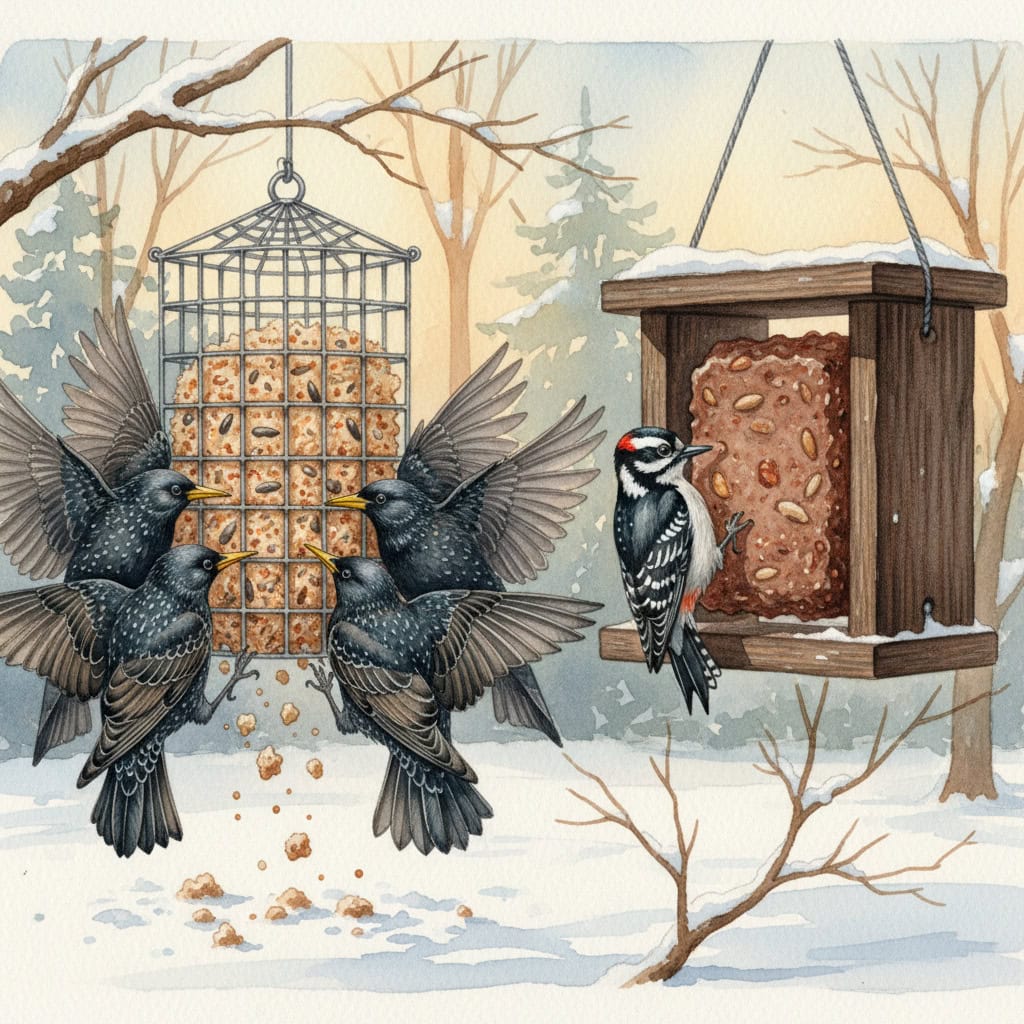 Why Your Suet Feeder Only Attracts Starlings (And How to Fix It)